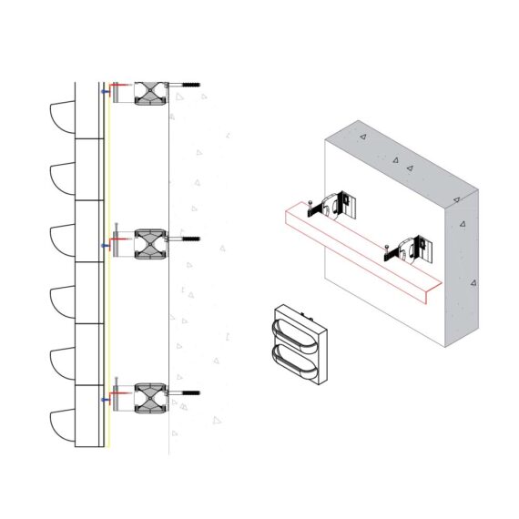 Mobilane Partner Portal | Technical drawing Hilti ‘helping hands’ system