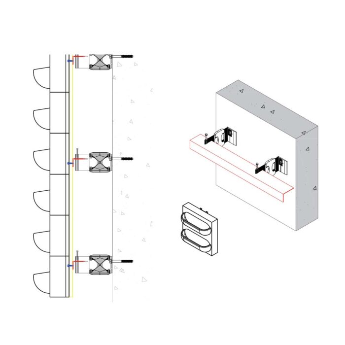 Mobilane Partner Portal | Technical drawing Hilti ‘helping hands’ system